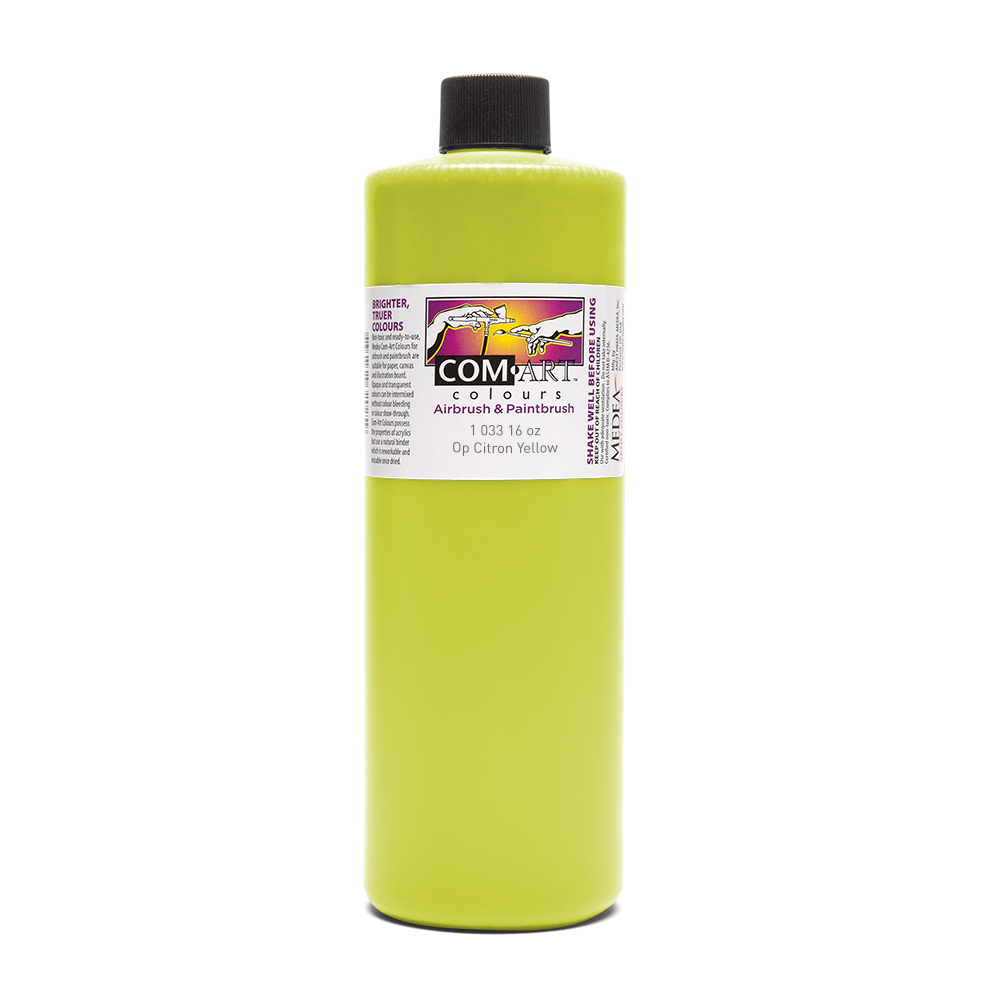 Com Art Colours Acrylic Opaque Citron Yellow 16 oz: Anest Iwata-Medea, Inc.