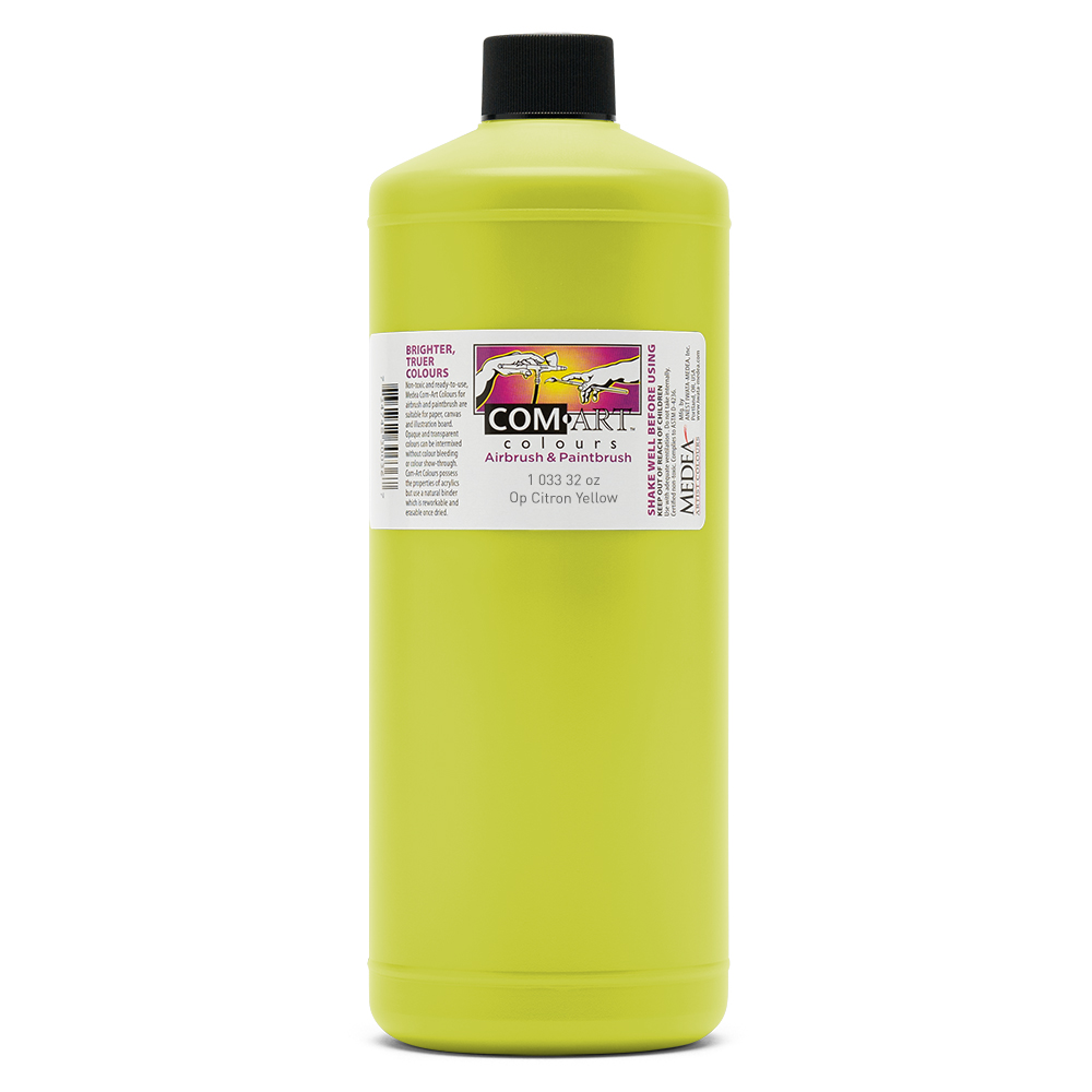 Com Art Colours Acrylic Opaque Citron Yellow 32 oz: Anest Iwata-Medea, Inc.