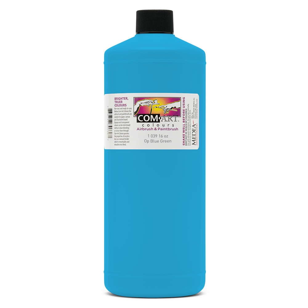Com Art Colours Acrylic Opaque Blue Green 32 oz: Anest Iwata-Medea, Inc.