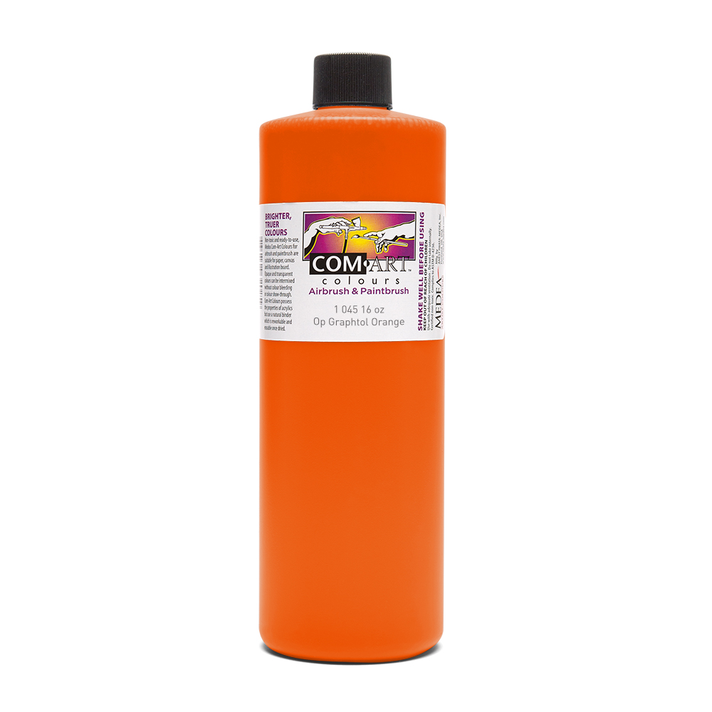 Com Art Colours Acrylic Opaque Graphtol Orange 16 oz: Anest Iwata-Medea ...