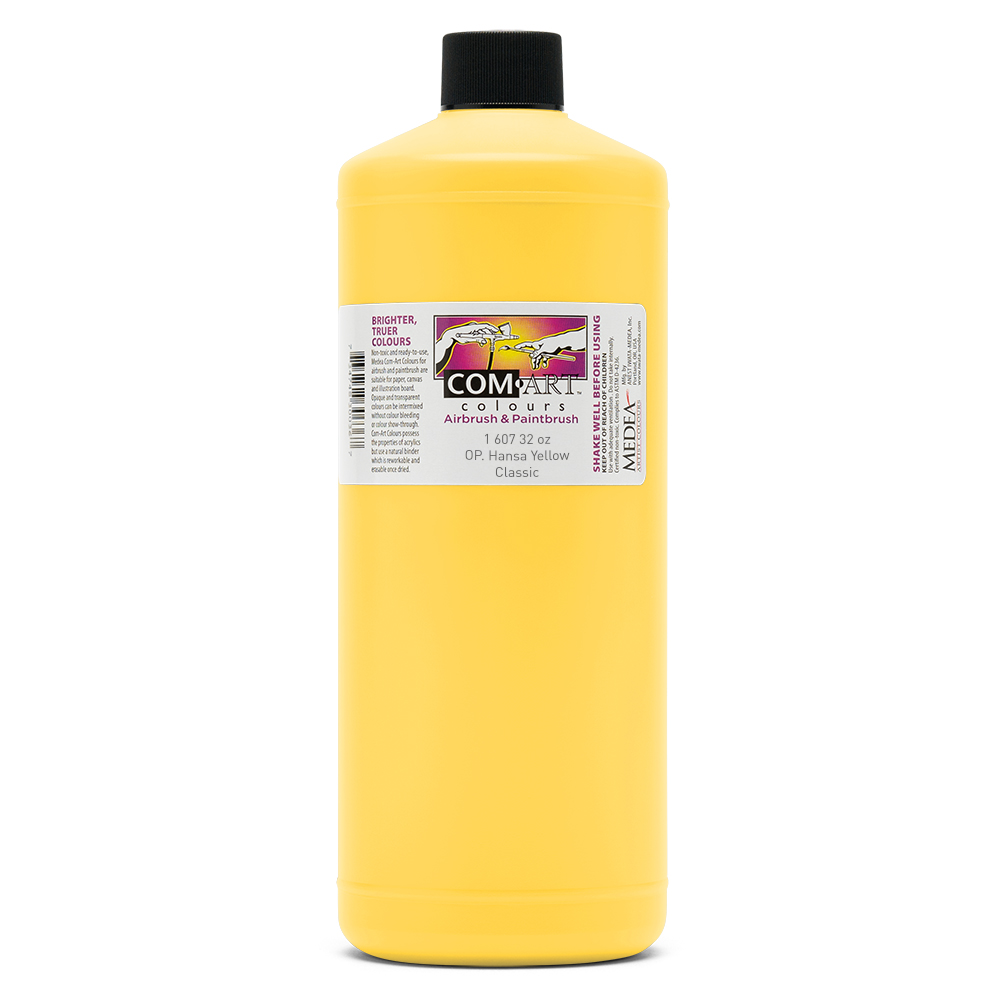 Com Art Colours Acrylic Opaque Hansa Yellow 32 oz: Anest Iwata-Medea, Inc.
