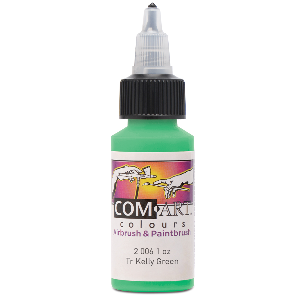 Com Art Colours Acrylic Transparent Kelly Green 1 oz: Anest Iwata-Medea ...