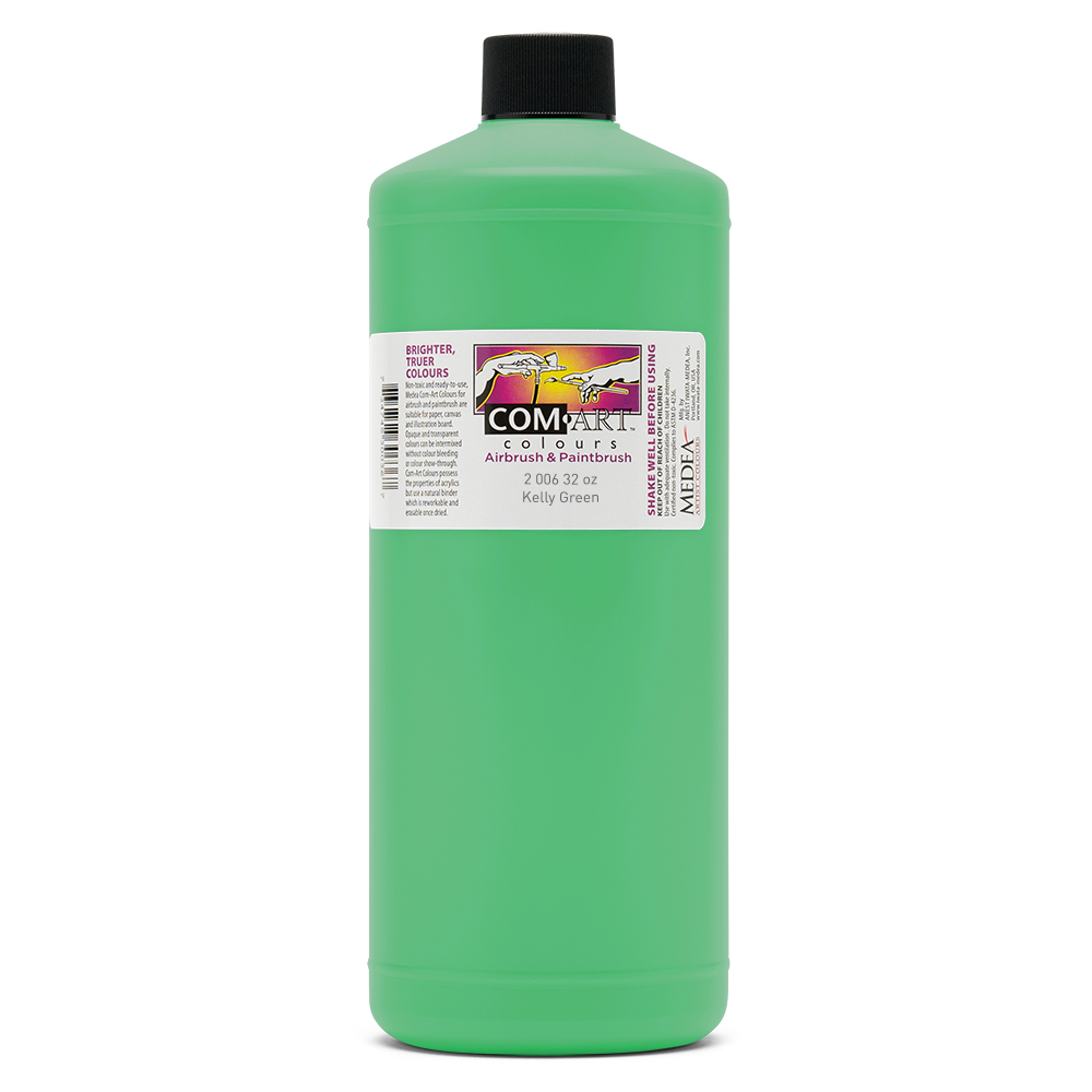 Com Art Colours Acrylic Transparent Kelly Green 32 oz: Anest Iwata ...
