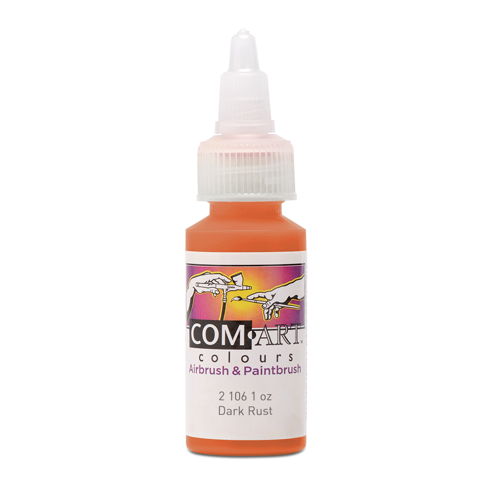 Com Art Colours Water-Based Acrylic Transparent Dark Rust 1oz For ...