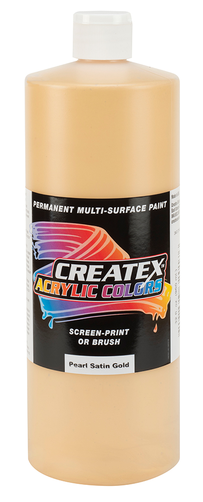Createx Acrylic Colors Pearl Satin Gold, 32 oz.: Anest Iwata-Medea, Inc.