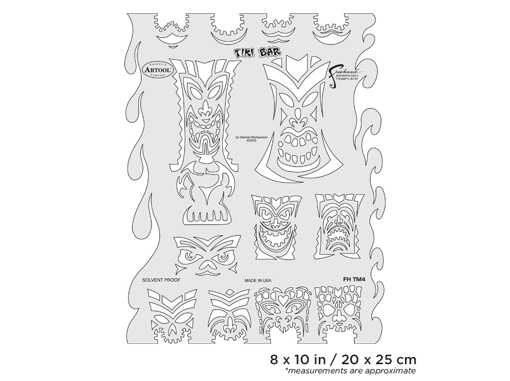 Artool Tiki Master Tiki Bar Freehand Airbrush Template by Dennis ...